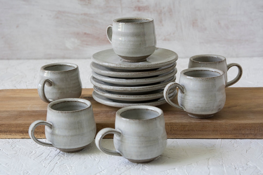 Set of 6 Pottery Espresso Cups - Etsy