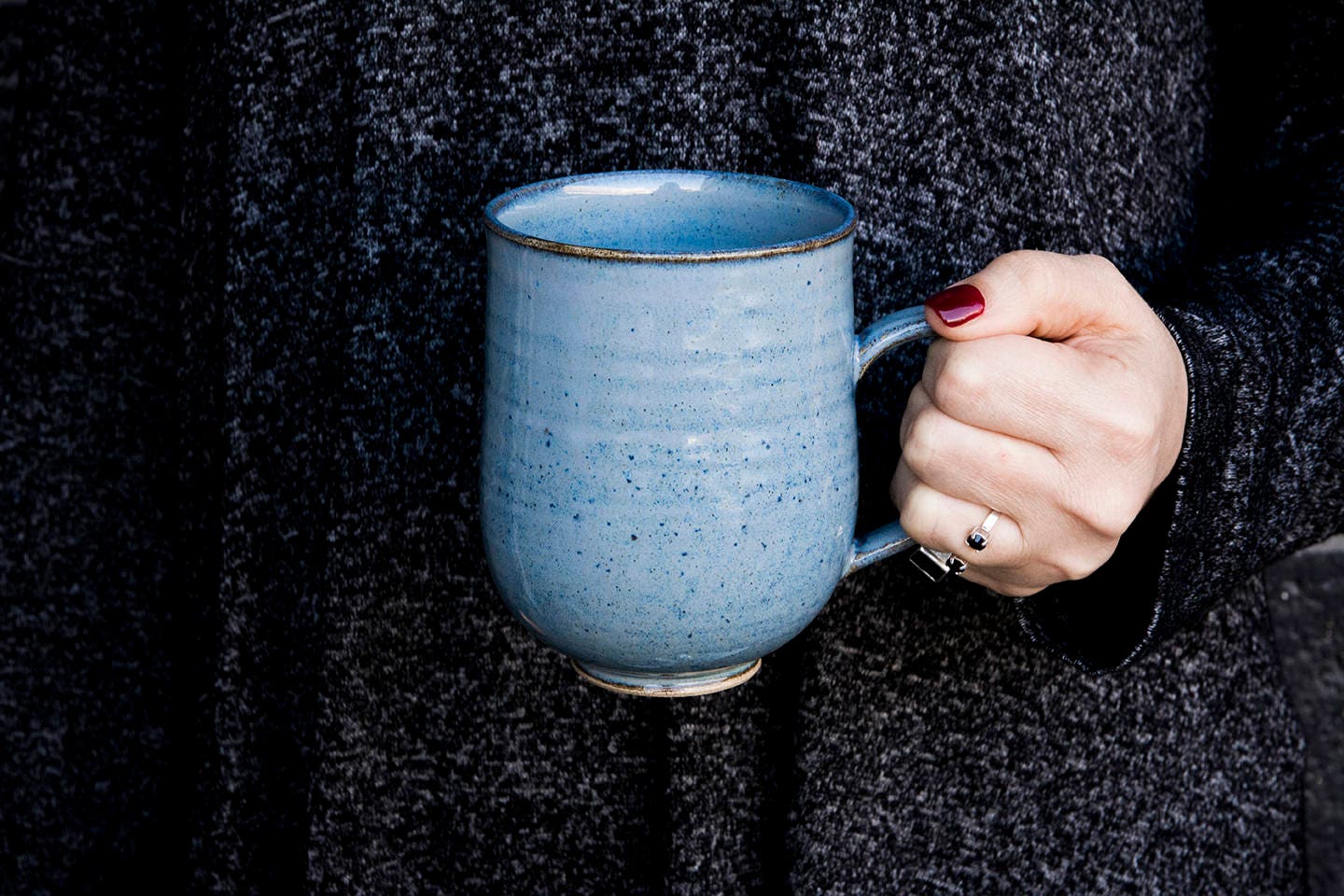 Big Coffee Mug Ceramic 14 fl. oz Blue Mug | Etsy