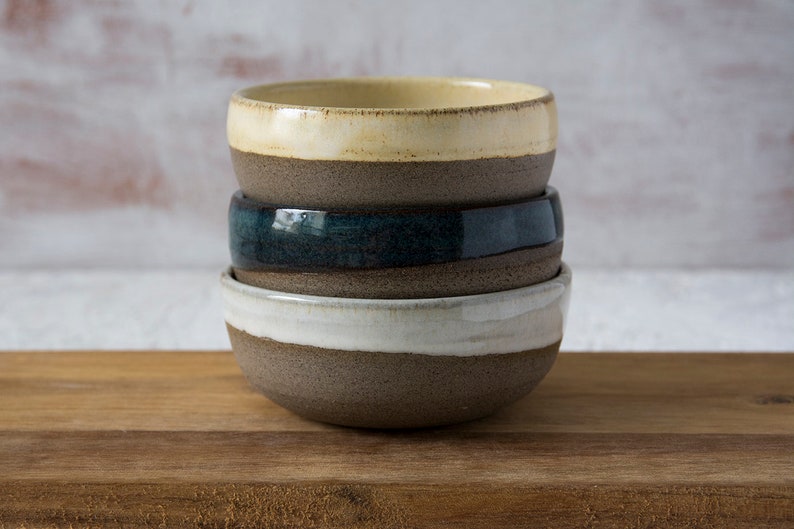 Small Ceramic Bowl Rustic Yellow Mini Bowls Dipping Bowls - Etsy