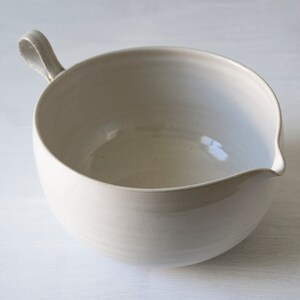 Ceramic White Mixing Bowl - Etsy