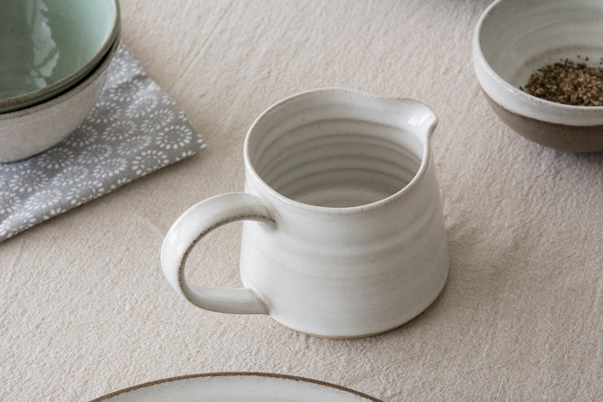 Creamer Ceramic Milk Pitcher Pottery White Pitcher Tea - Etsy Israel