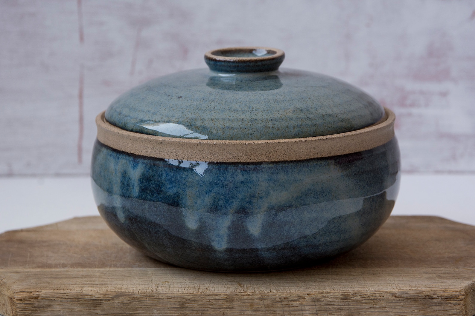 Round Ceramic Casserole Dish With Lid, 2 Sizes - Etsy