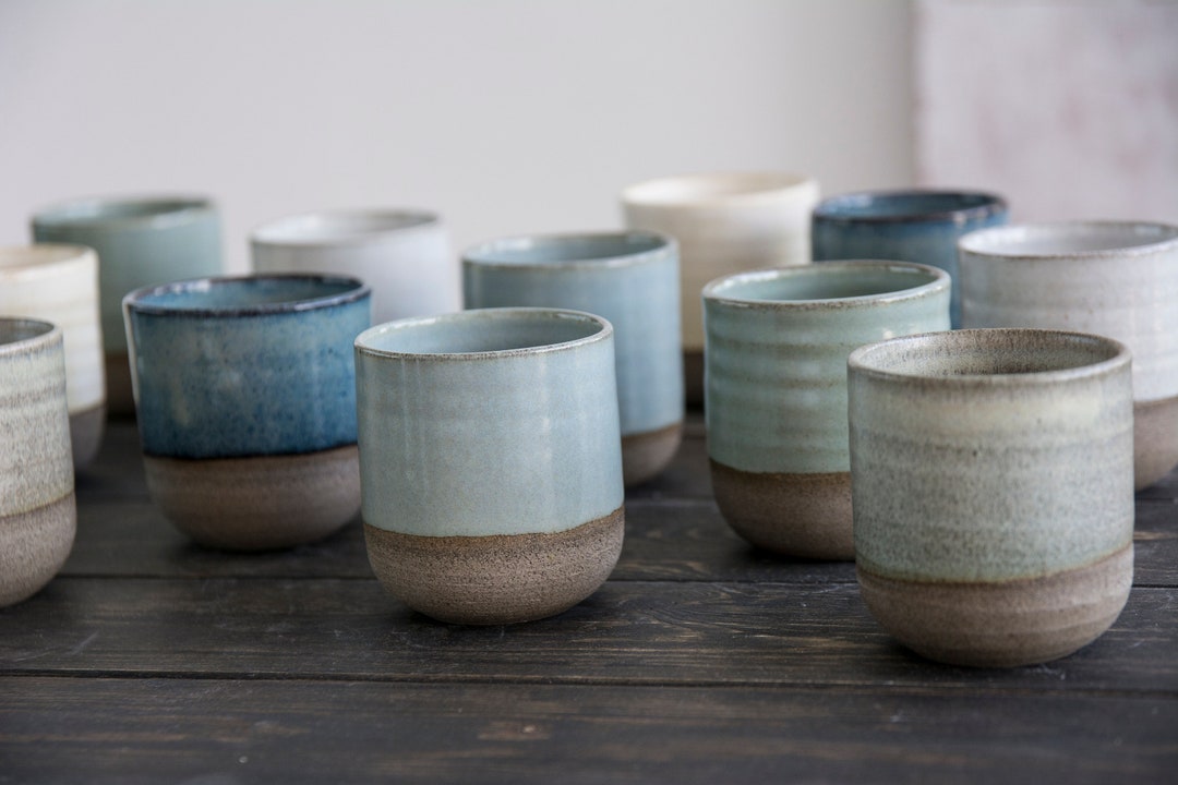 Rustic Ceramic Espresso Cups, Unique Gift, Small Tumbler, Small Coffee ...