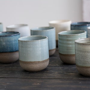 Rustic Ceramic Espresso Cups, Unique Gift, Small Tumbler, Small Coffee ...