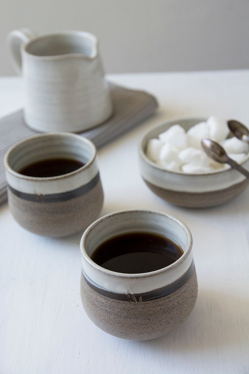Ceramic Chai Cups, Set of 2 Cups, Handmade Pottery Teaware, Small Cups ...