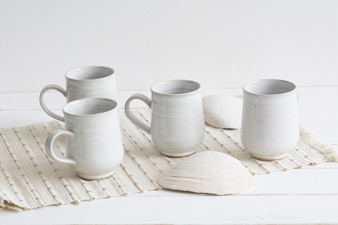 Large Ceramic White Mug, 14 Fl. Oz - Etsy