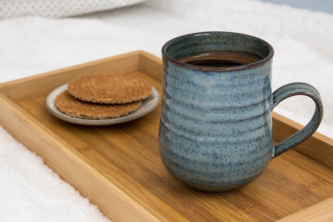 Big Coffee Mug, Ceramic 14 Fl. Oz Blue Mug - Etsy