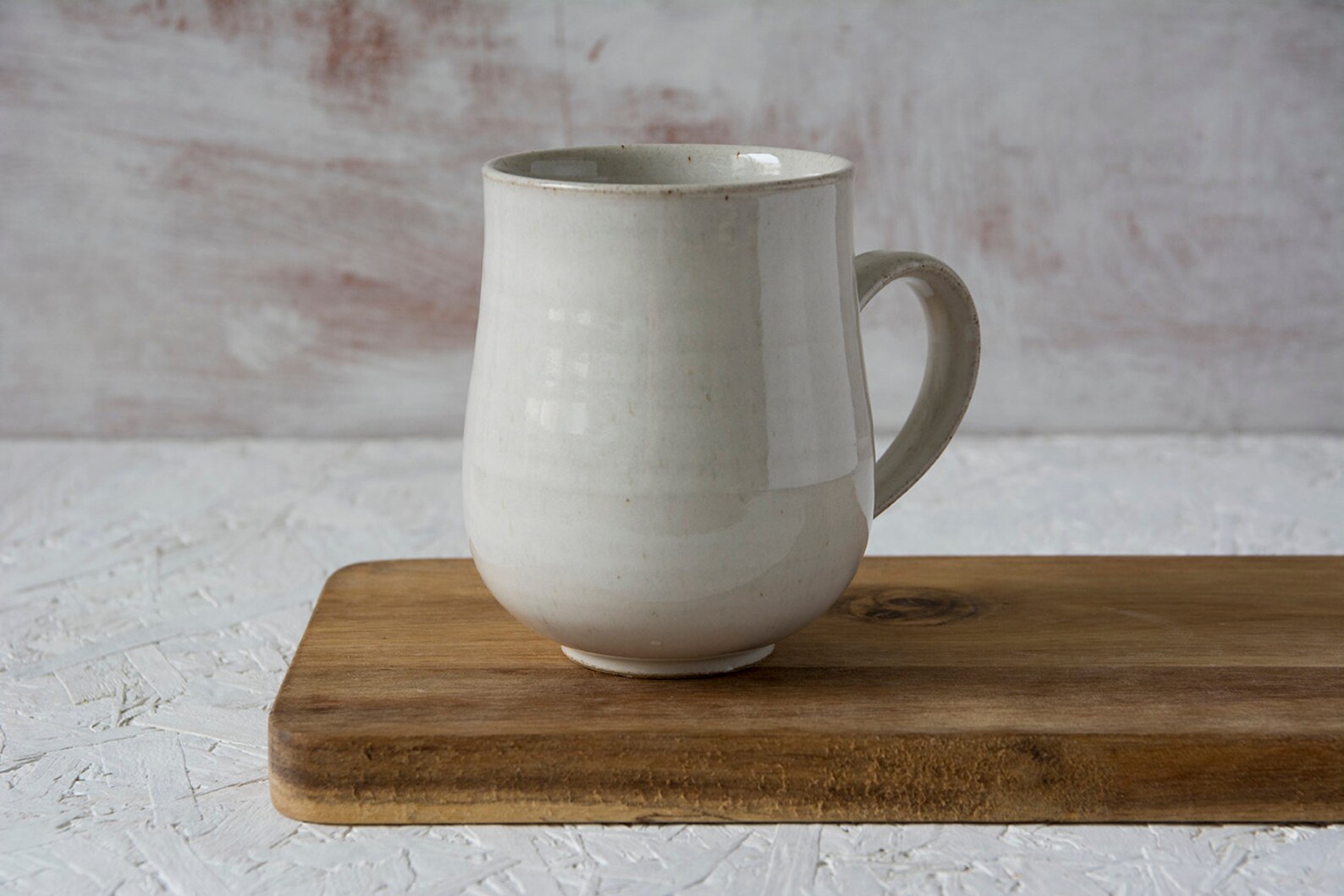 Large Ceramic White Mug 14 Fl. Oz | Etsy