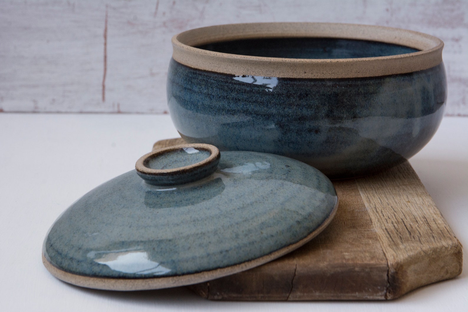 Round Ceramic Casserole Dish With Lid, 2 Sizes - Etsy