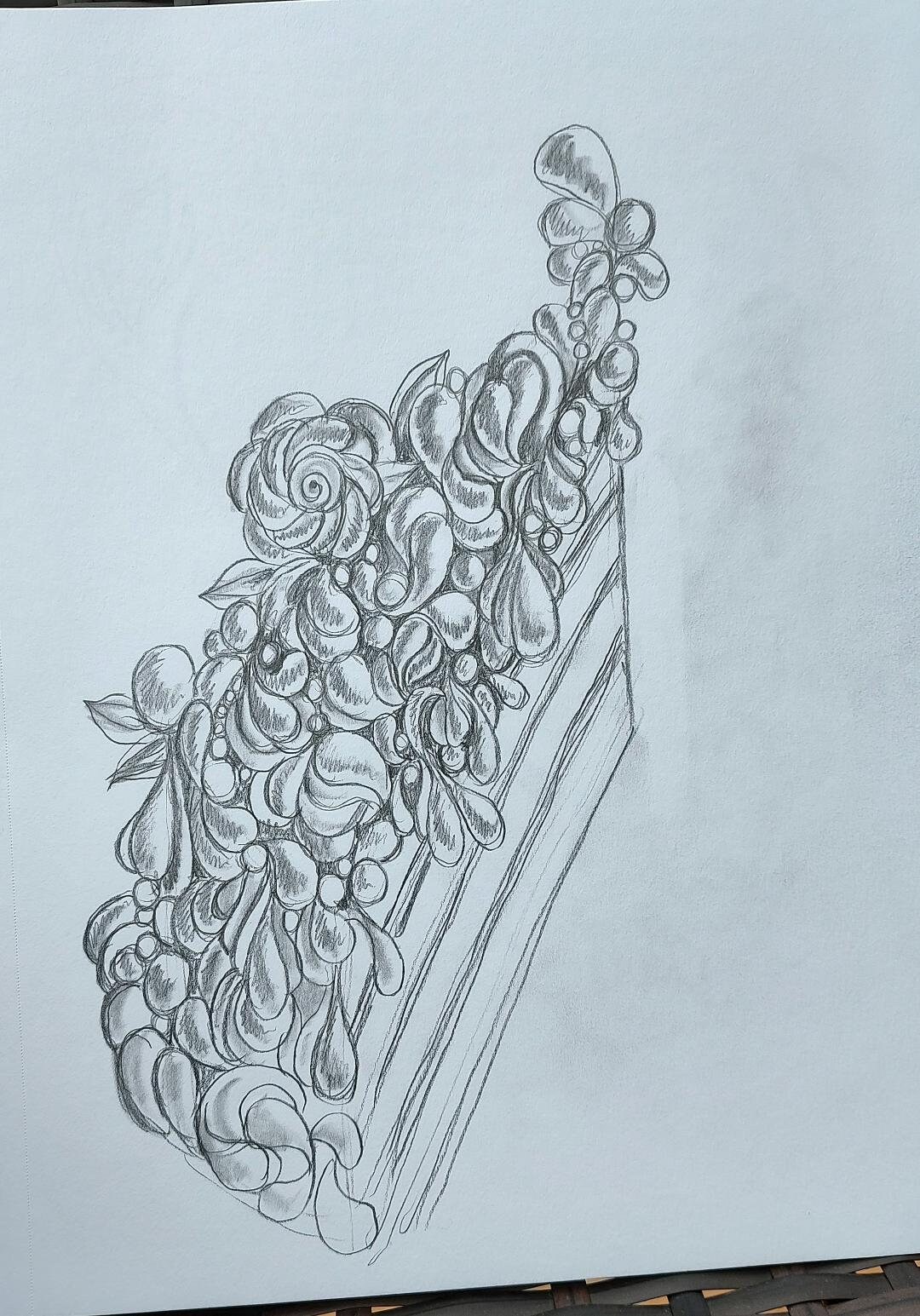 Cake Slice Original Drawing - Etsy