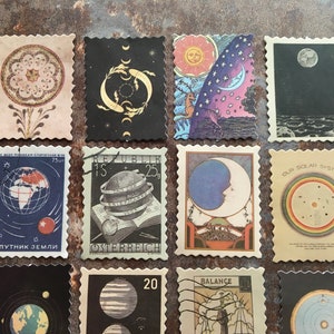 The Planets Sticker Collection (series 2), Lunar Themed Paper Stickers ...