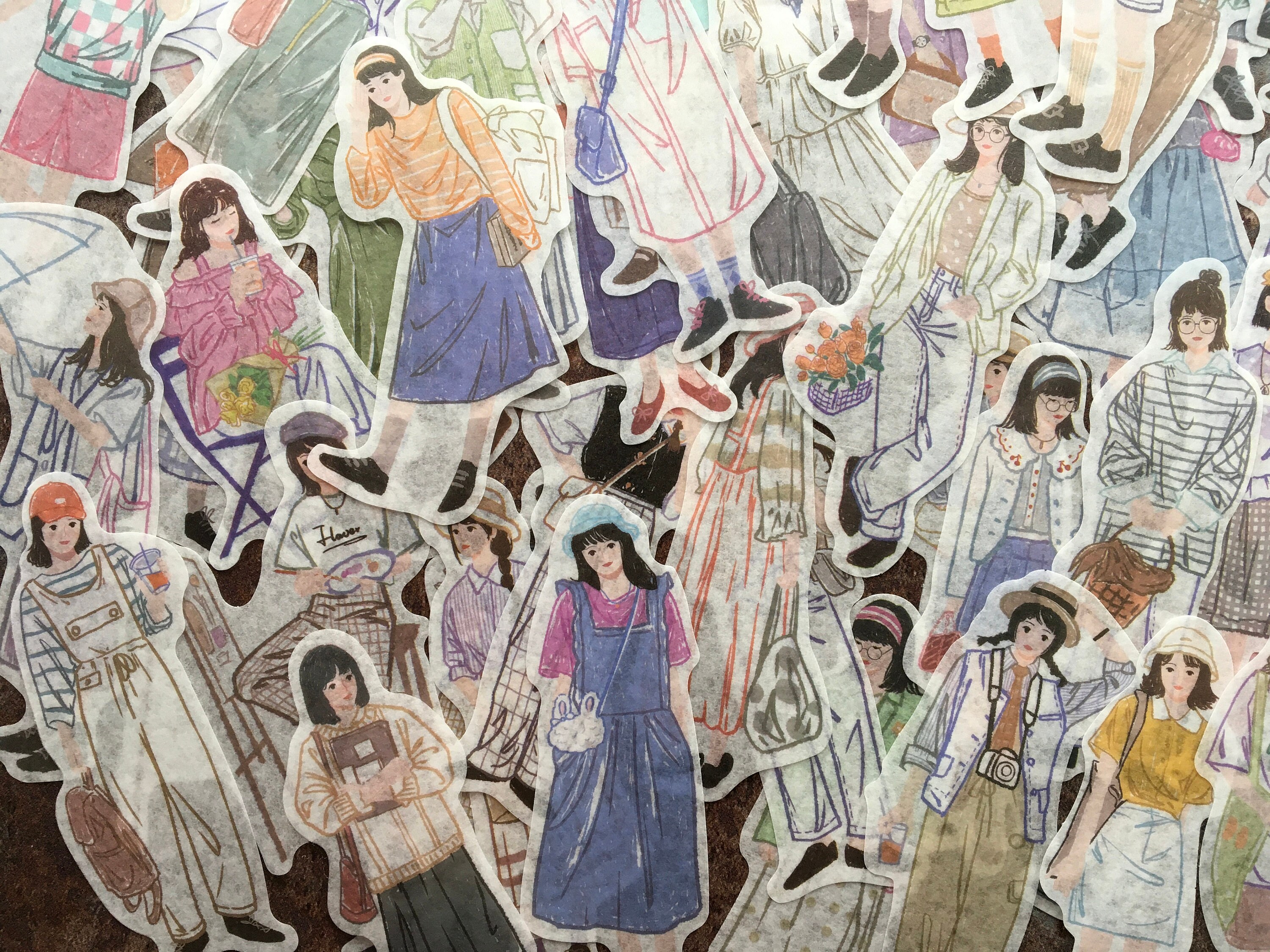 Illustrated People Stickers for Modern Journaling and Scrapbooking ...