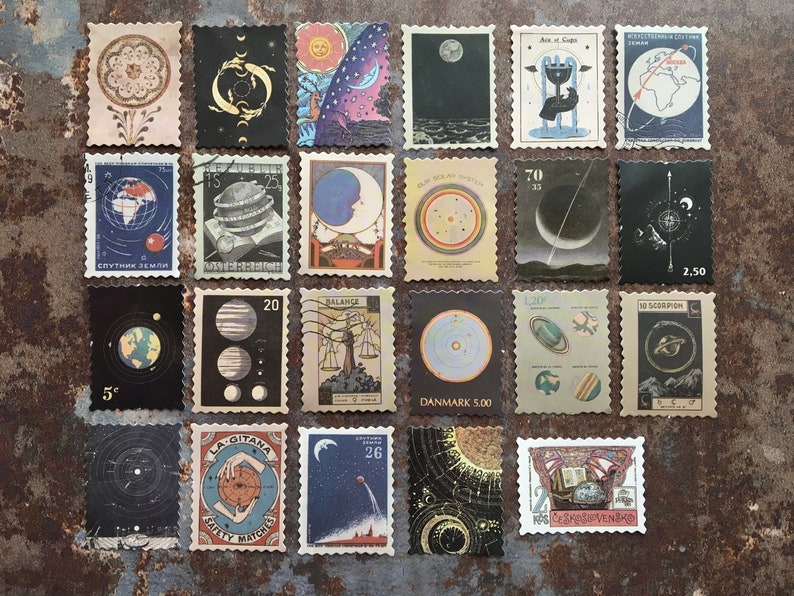 The Planets Sticker Collection (series 2), Lunar Themed Paper Stickers ...