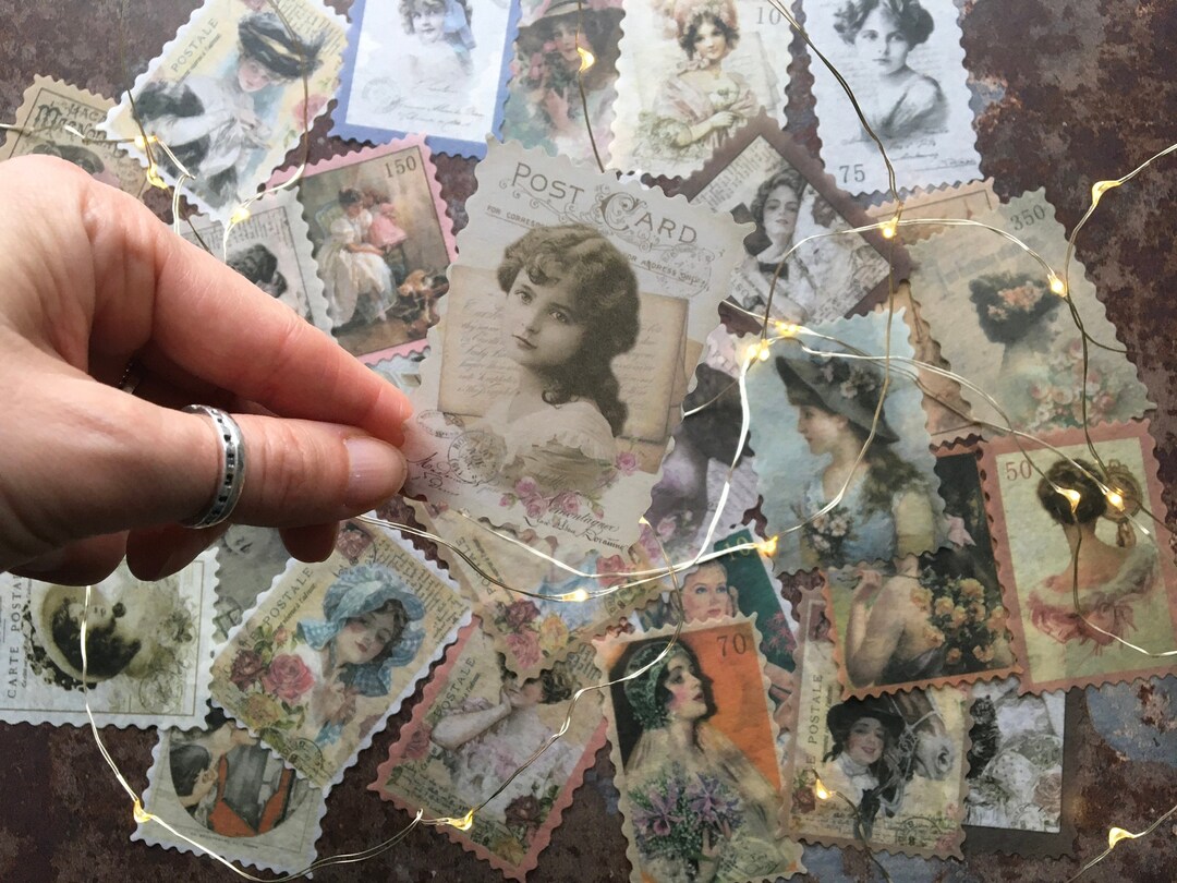 Vintage Female Portraits Sticker Collection on Washi Paper for ...
