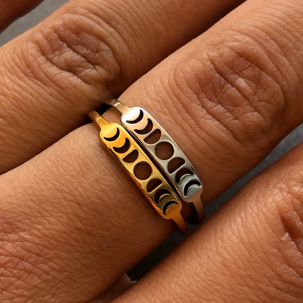 Moon Phase Ring - Etsy