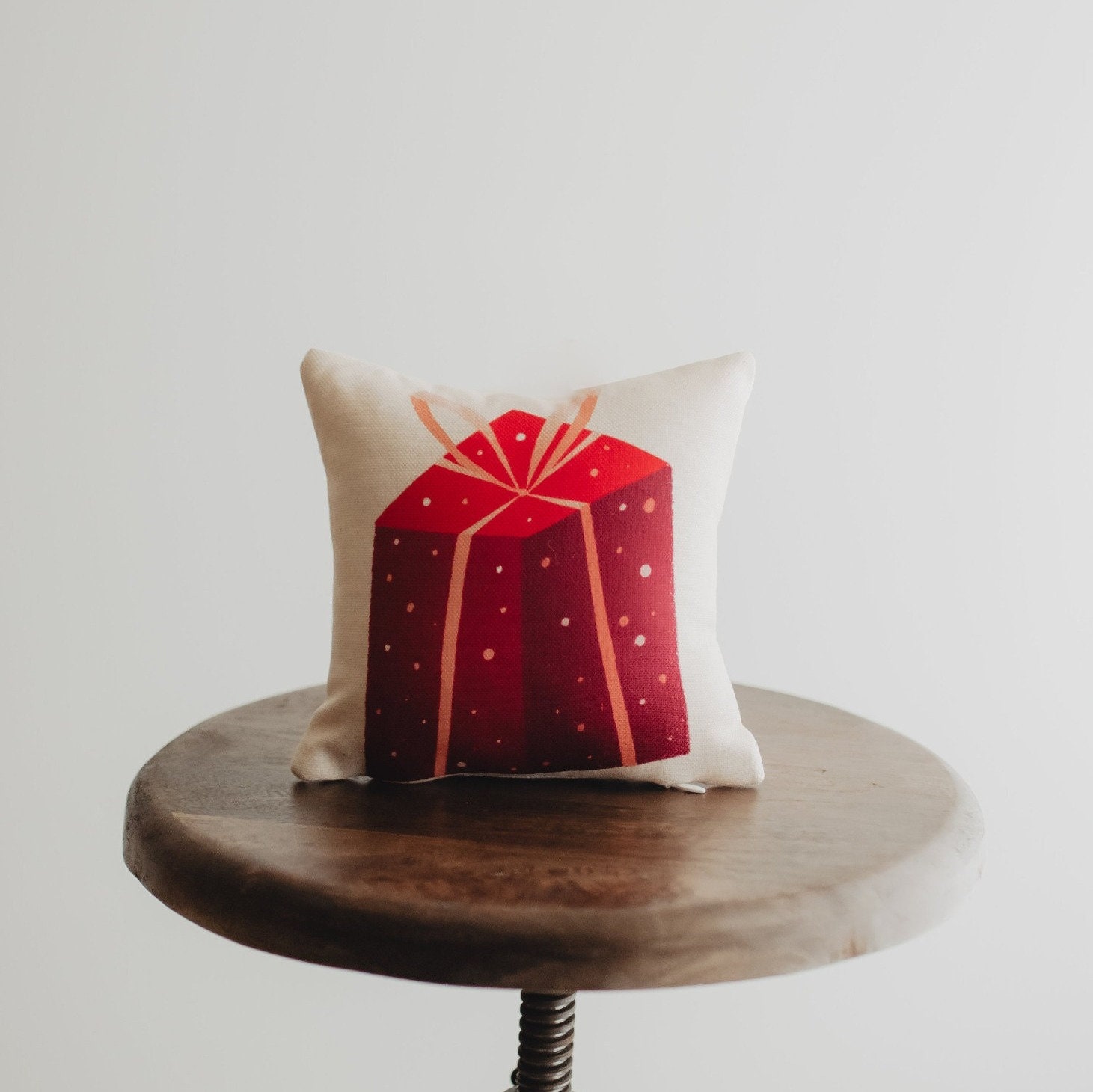 Nordic Mini Red Gift Pillow 8x8 Small Pillows Small | Etsy