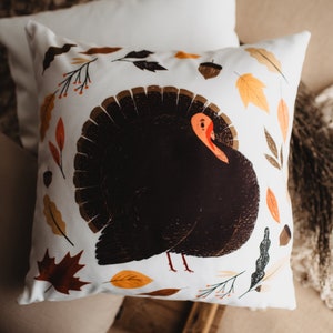 Primitive Turkey Pillow Cover | Thanksgiving Decor | Farmhouse Pillows ...