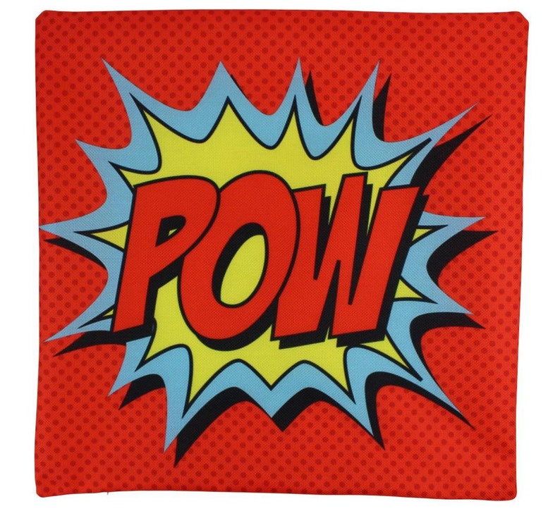 POW | Anime | Fun Gifts | Pillow Cover | Home Decor | Superhero | Happy ...