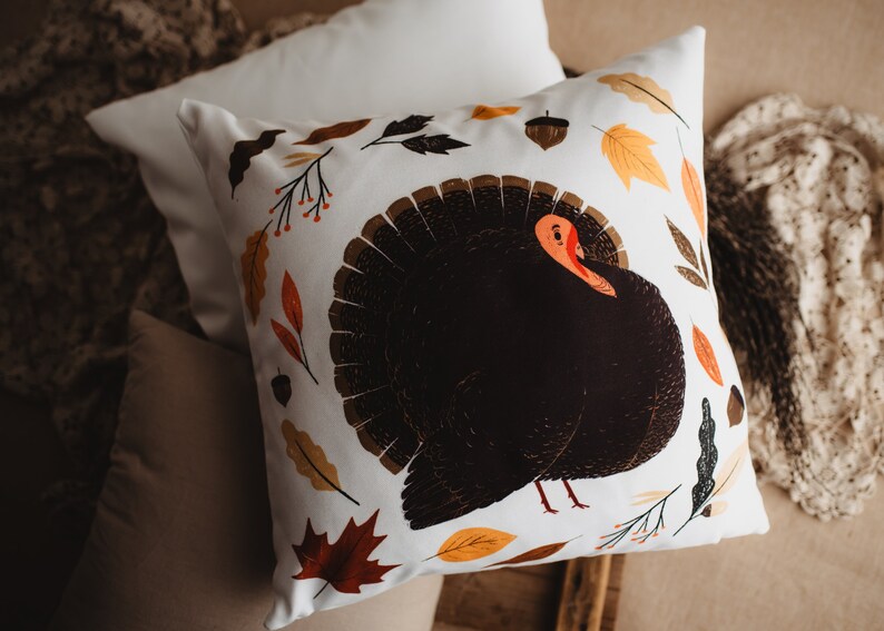 Primitive Turkey Pillow Cover | Thanksgiving Decor | Farmhouse Pillows ...