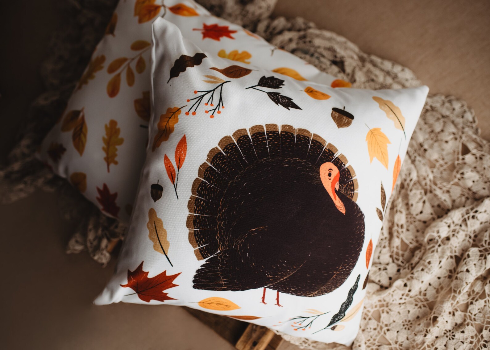Primitive Turkey Pillow Cover | Thanksgiving Decor | Farmhouse Pillows ...