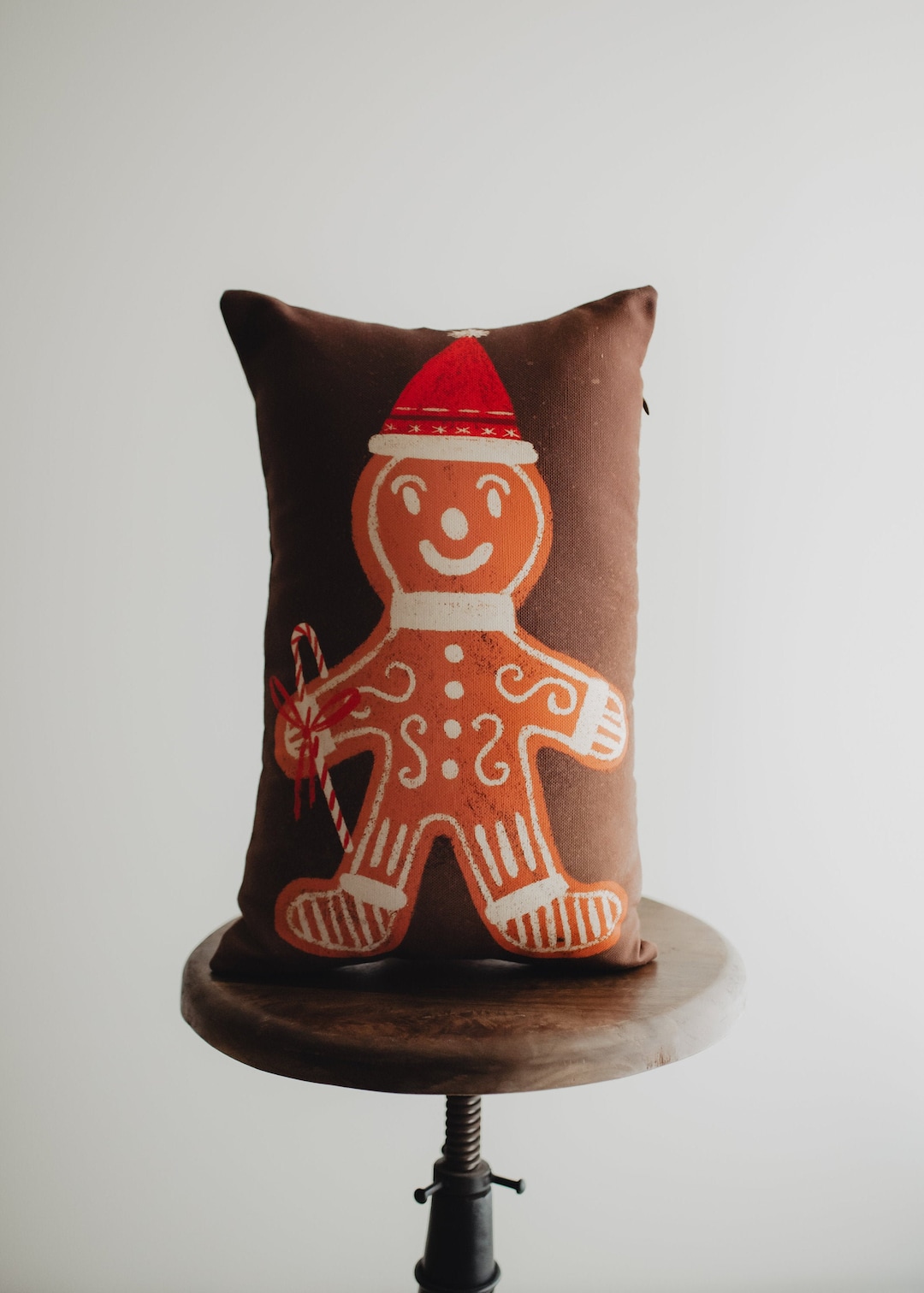 Iced Gingerbread Man | Christmas Throw Pillow | 12x18 18x12 | Rustic ...