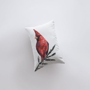 Bird | Cardinal | Red Cardinal | Pillow Cover | Throw Pillow | 12x18 ...