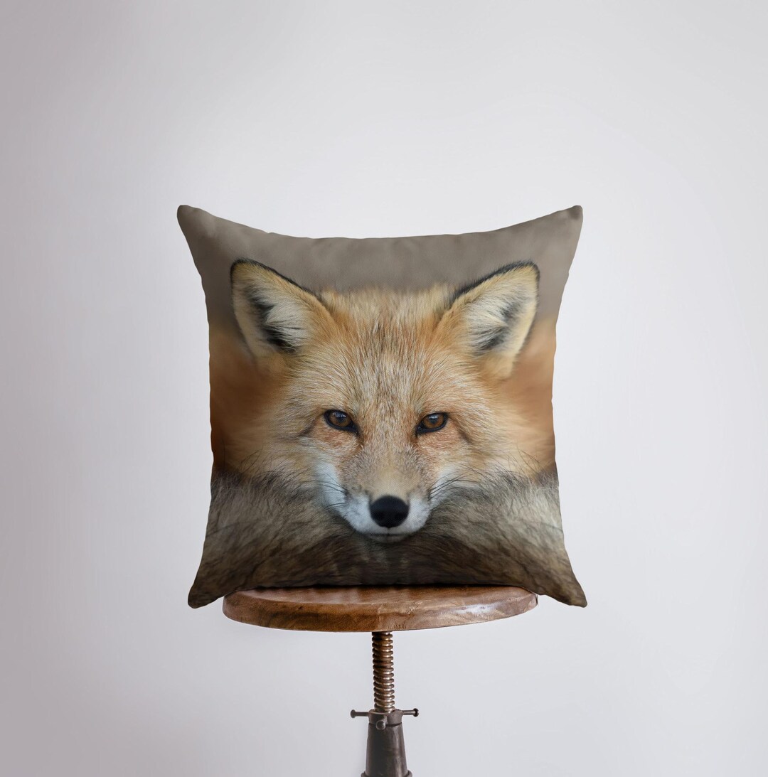 Fox Face | Pillow Cover | Fox Decor | Throw Pillow | Wilderness ...
