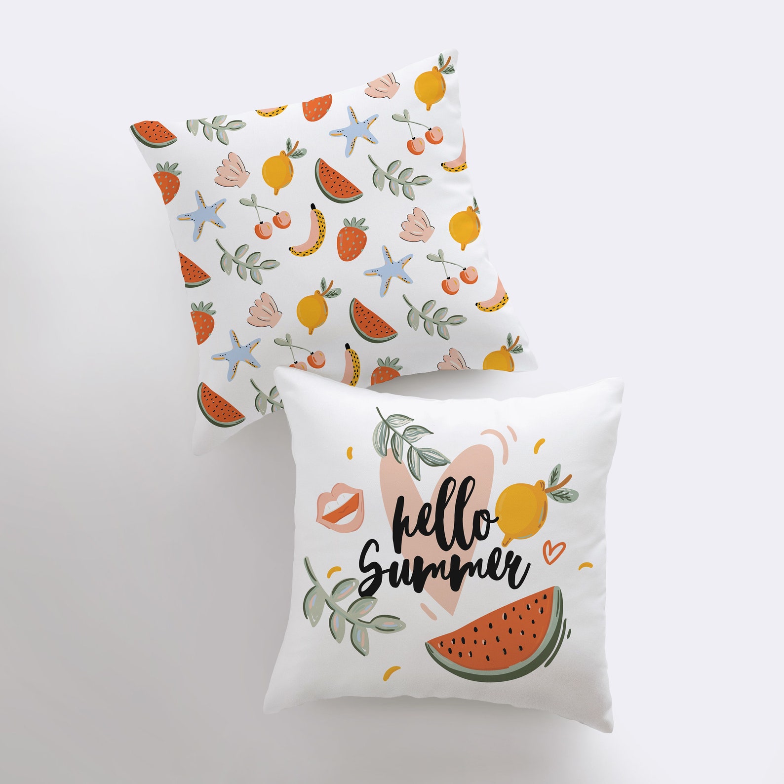 Hello Summer | Swimming | Watermelon | Sunshine | Pillow Cover | Beach ...