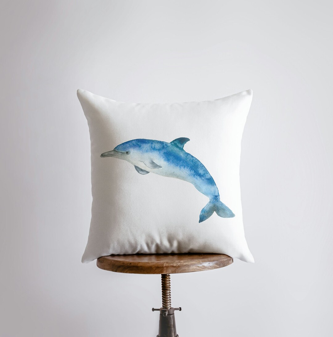 Watercolor Dolphin | Pillow Cover | Ocean | Throw Pillow | Home Decor ...