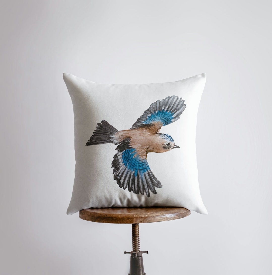 Watercolor Bluebird | Gifts | Brid Prints | Bird Decor | Accent Pillow ...