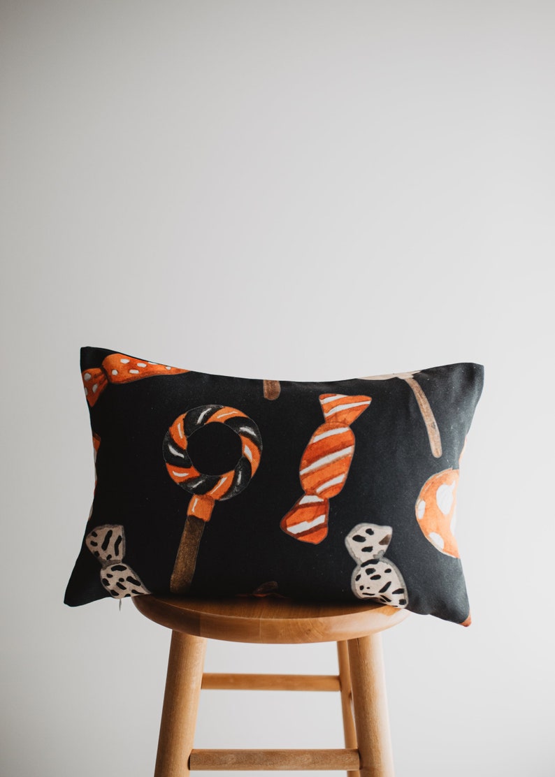 Trick or Treat Candy Pillow Cover Halloween Pillow Covers - Etsy