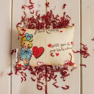 Post Card Vintage Valentines Pillows 7x11 Size Set of 9 - Etsy