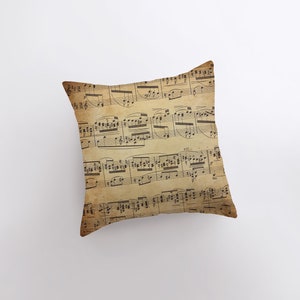 Music Notes | Sheet Music | Instruments | Pillow Cover | Home Decor ...