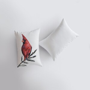 Bird | Cardinal | Red Cardinal | Pillow Cover | Throw Pillow | 12x18 ...