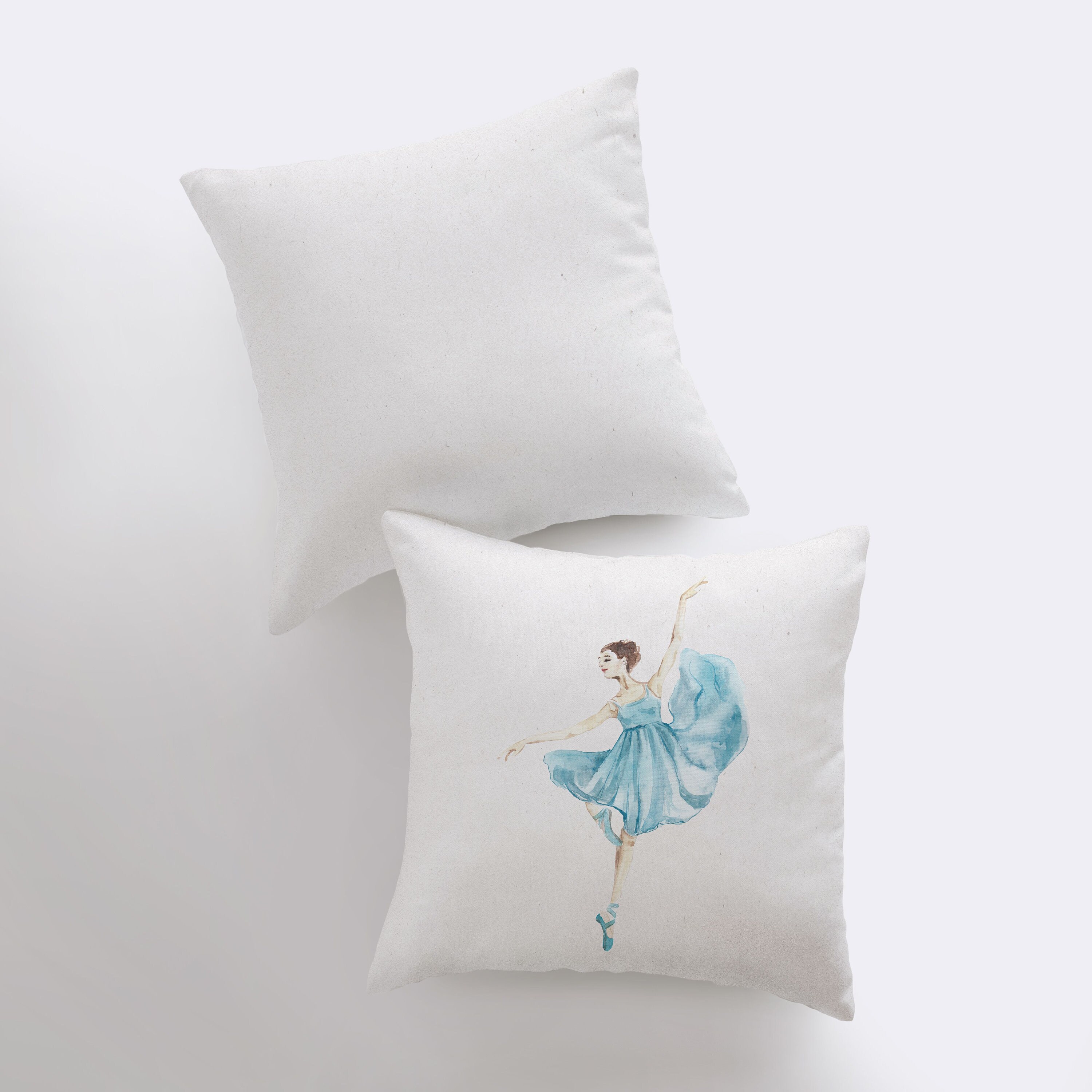 Watercolor Light Blue Ballerina | Dancing | Ballerina Decor | Ballet ...