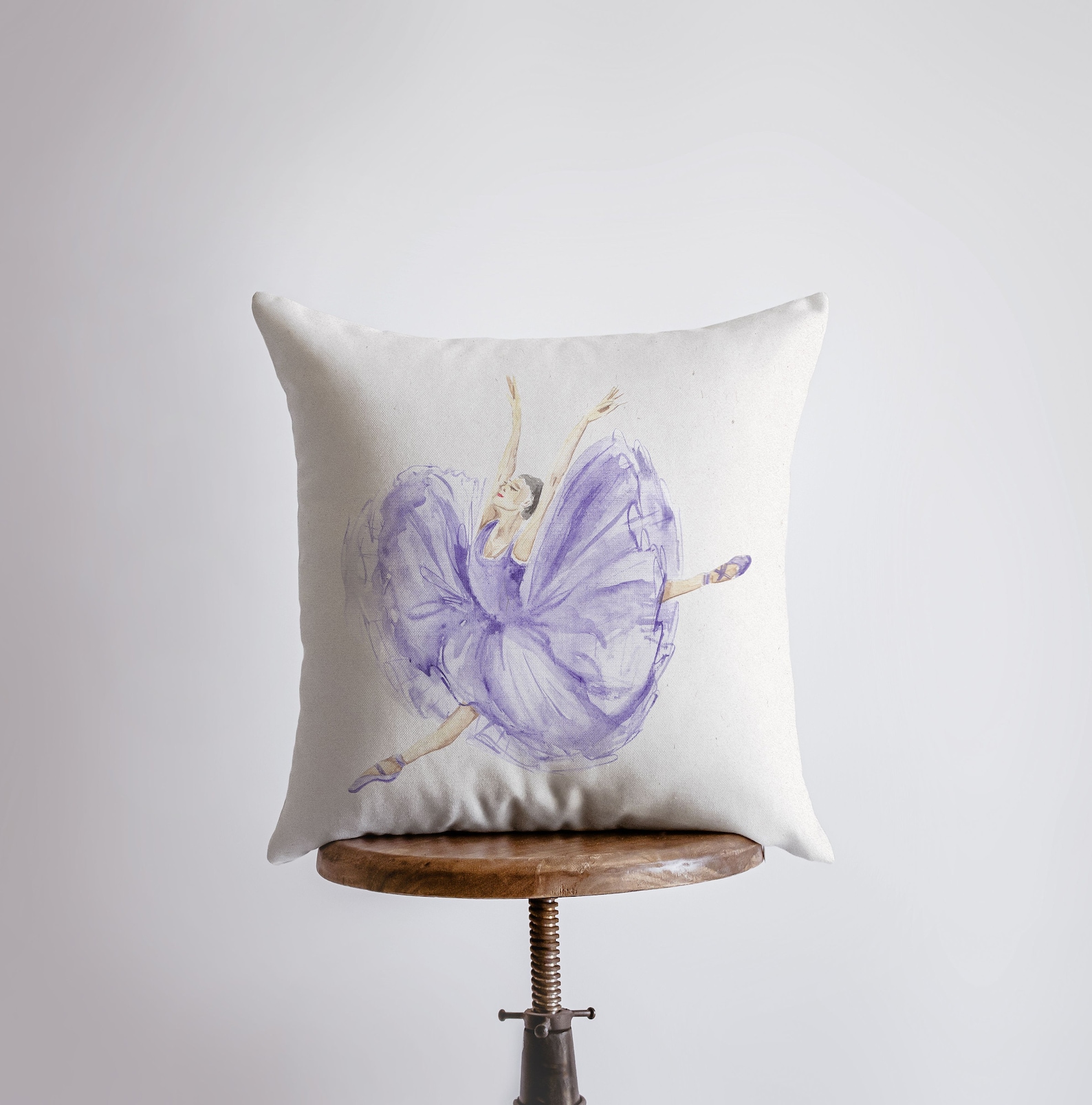 Watercolor Jumping Purple Ballerina | Dancing | Ballerina Decor ...