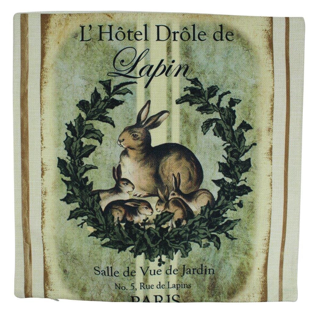 Vintage French Rabbit Design Pillow Cover Farmhouse Decor - Etsy
