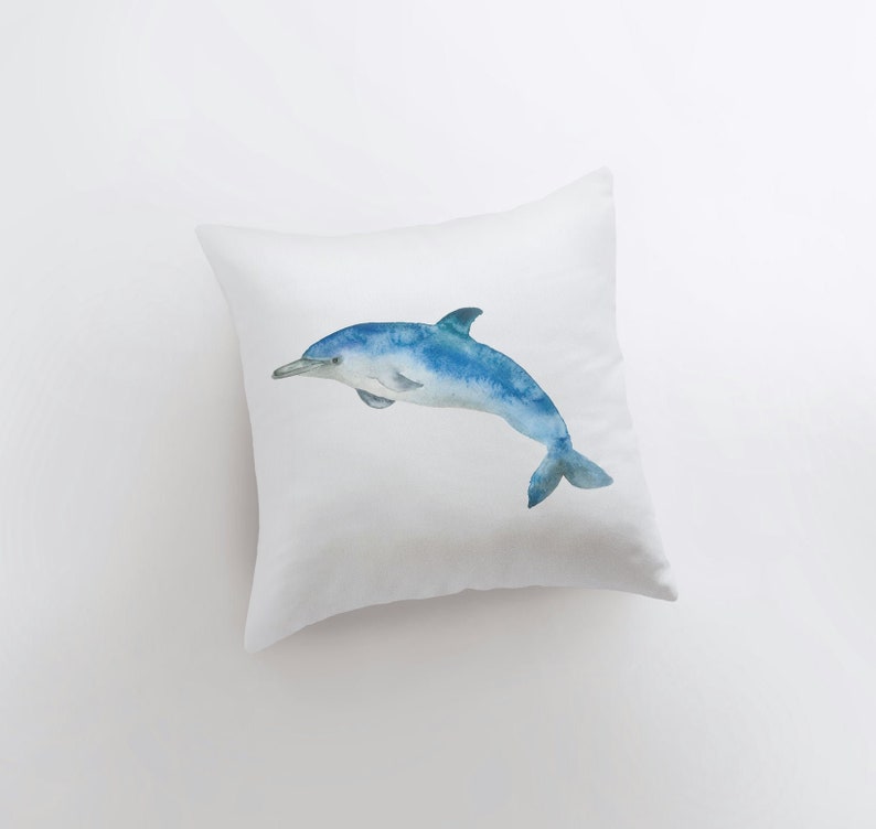 Watercolor Dolphin | Pillow Cover | Ocean | Throw Pillow | Home Decor ...