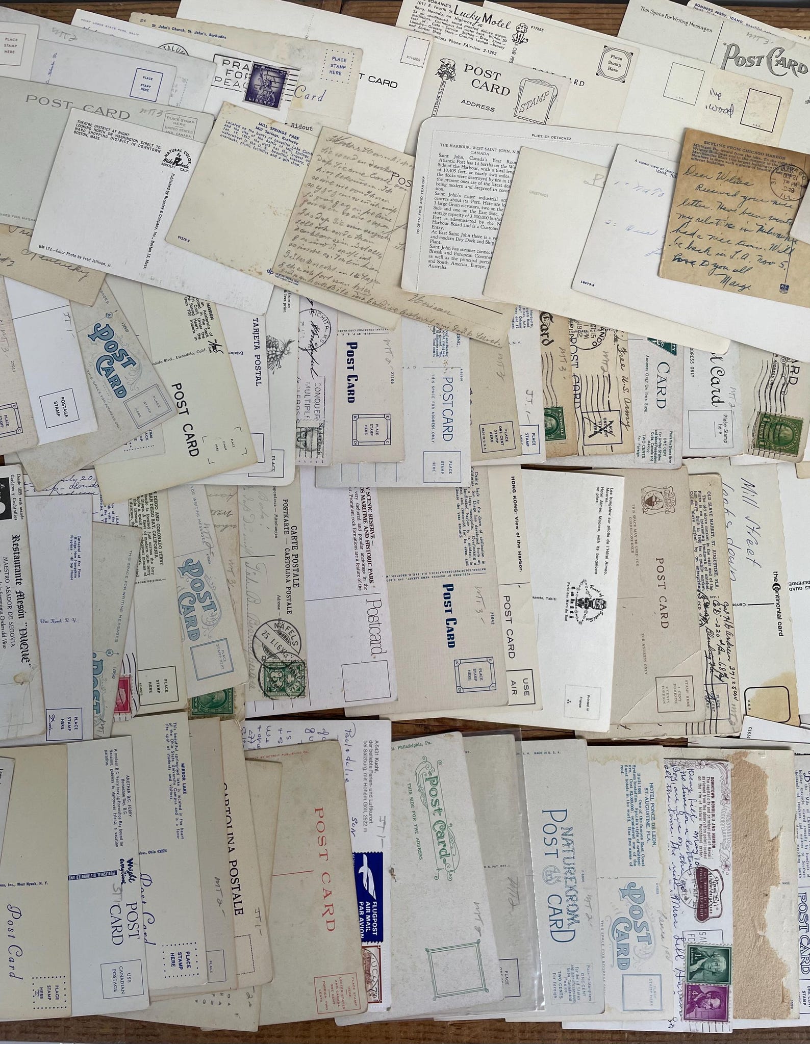 Vintage Postcard Lot of 100 - 1970s and Earlier - Etsy