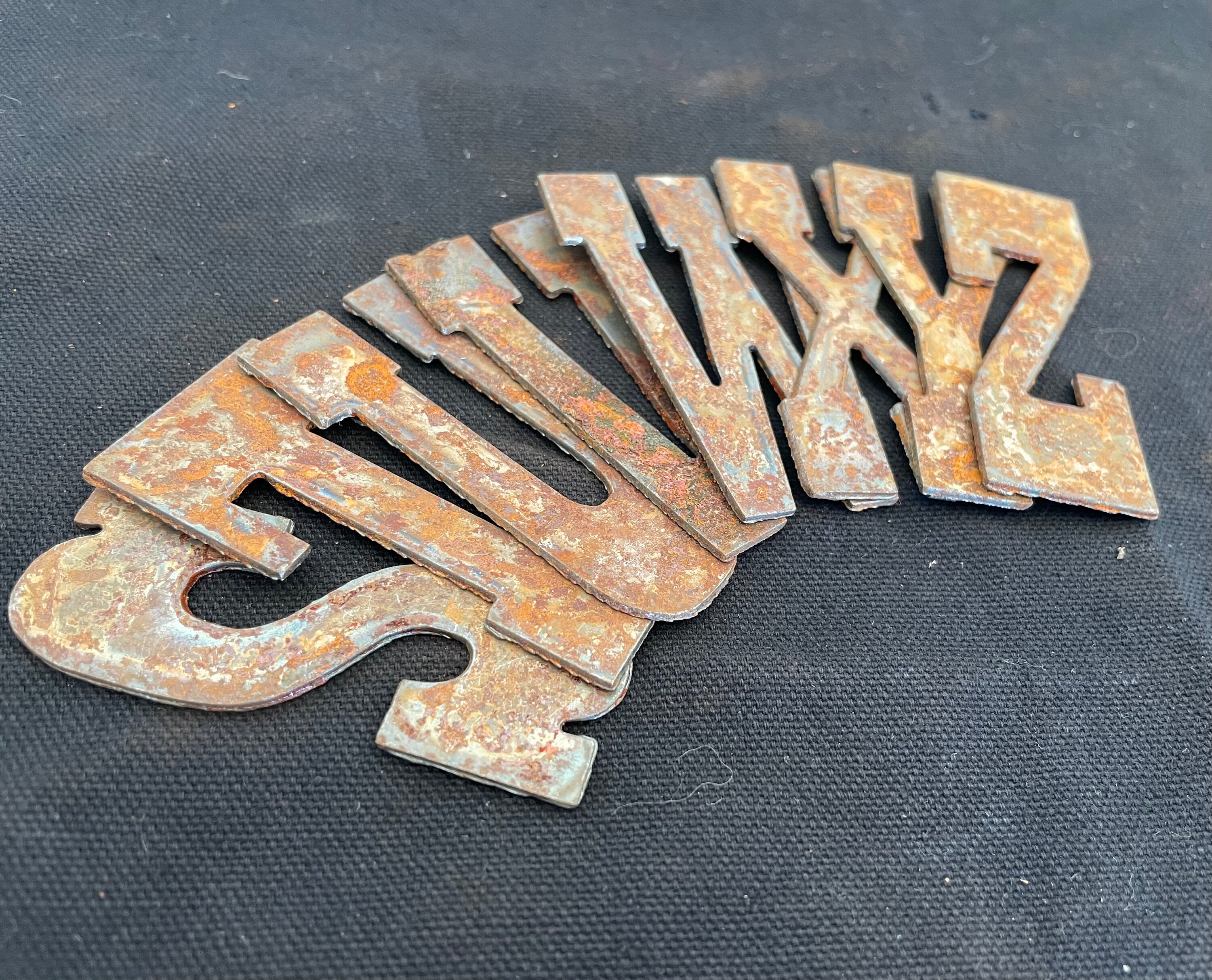 Rusty Metal Alphabet Letters, 3 Inch Tall Letters, Rustic Decor, Craft ...