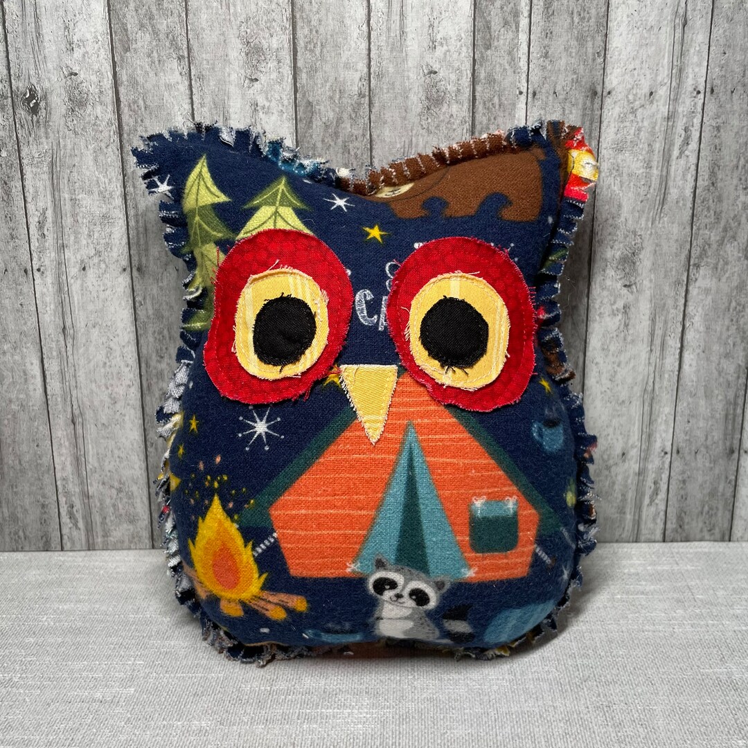 Handmade Flannel Owl ‘owlfonzo’ Stuffed Animal Whimsical - Etsy