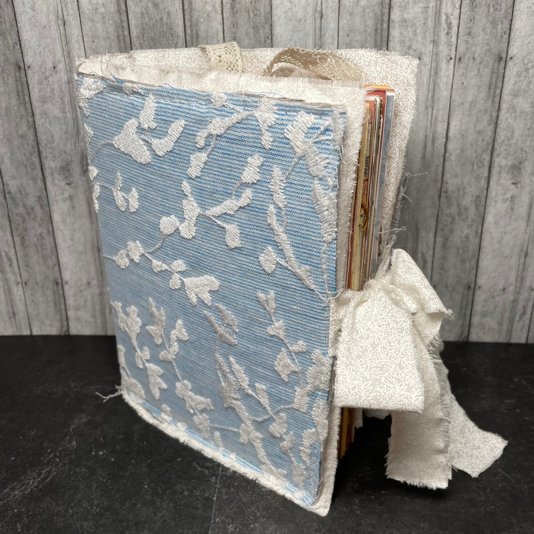 Beautiful Junk Journal Handmade Fabric Lace Cover Shabby 200+ Pages - Etsy
