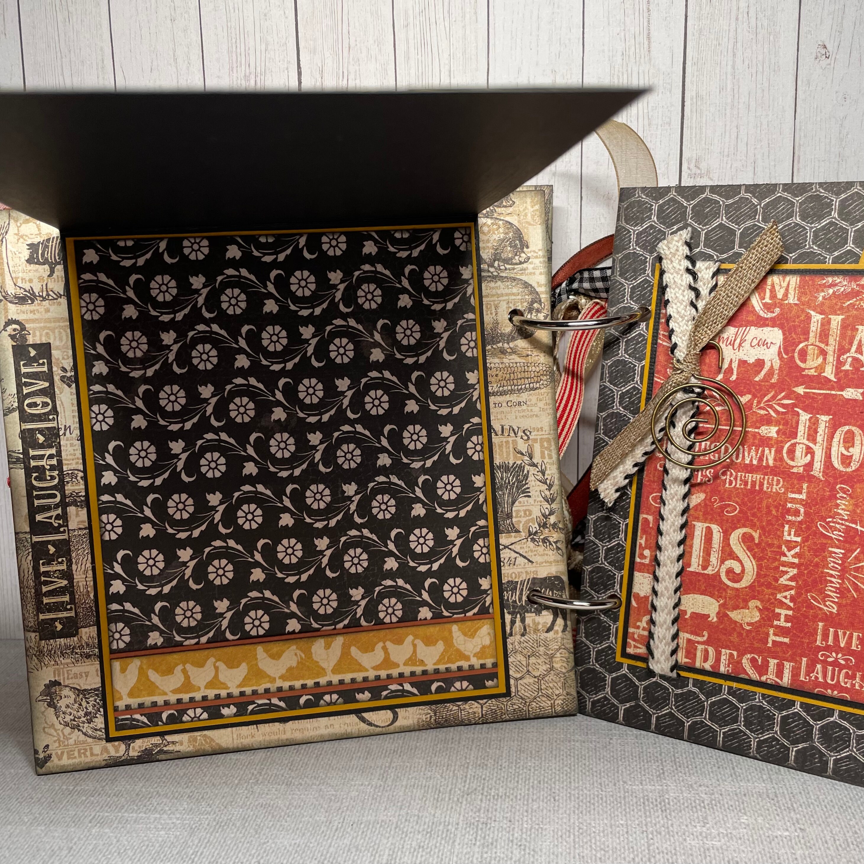 Handmade Farm Themed Scrapbook Chipboard Photo Album Memory - Etsy