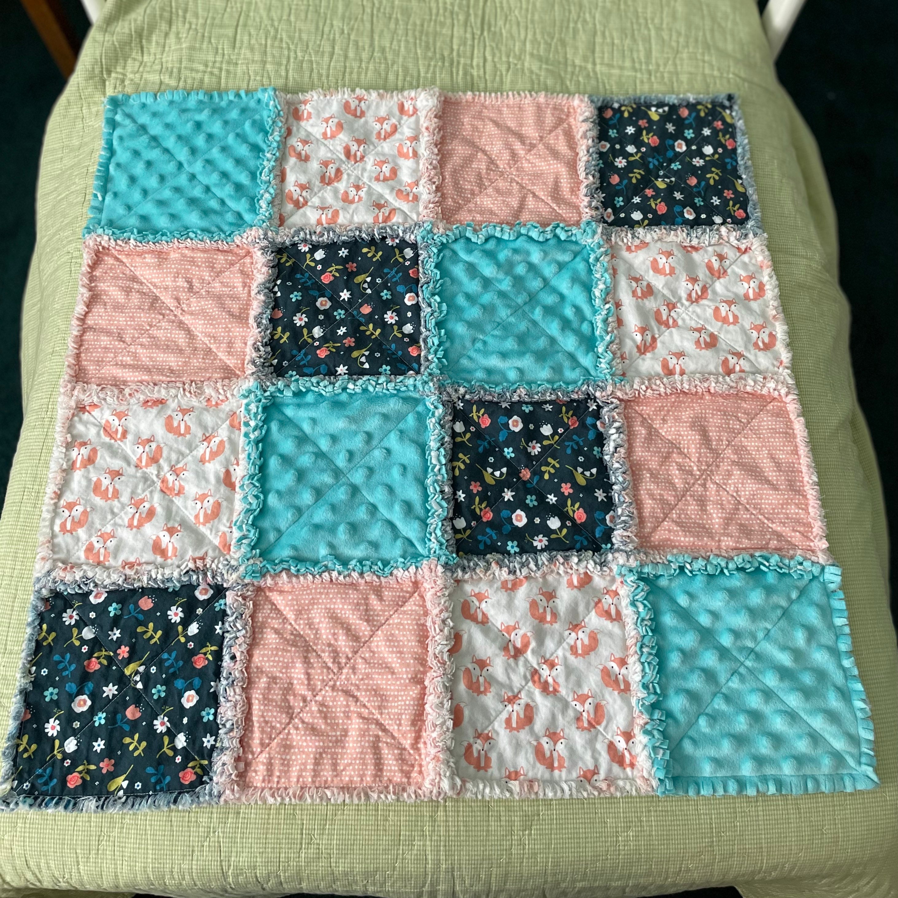 Handmade Rag Quilt Cuddle Blanket Lovey Baby Toddler Newborn - Etsy