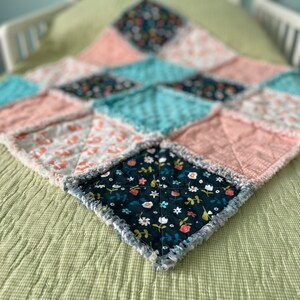 Handmade Rag Quilt Cuddle Blanket Lovey - Baby Toddler Newborn - Etsy