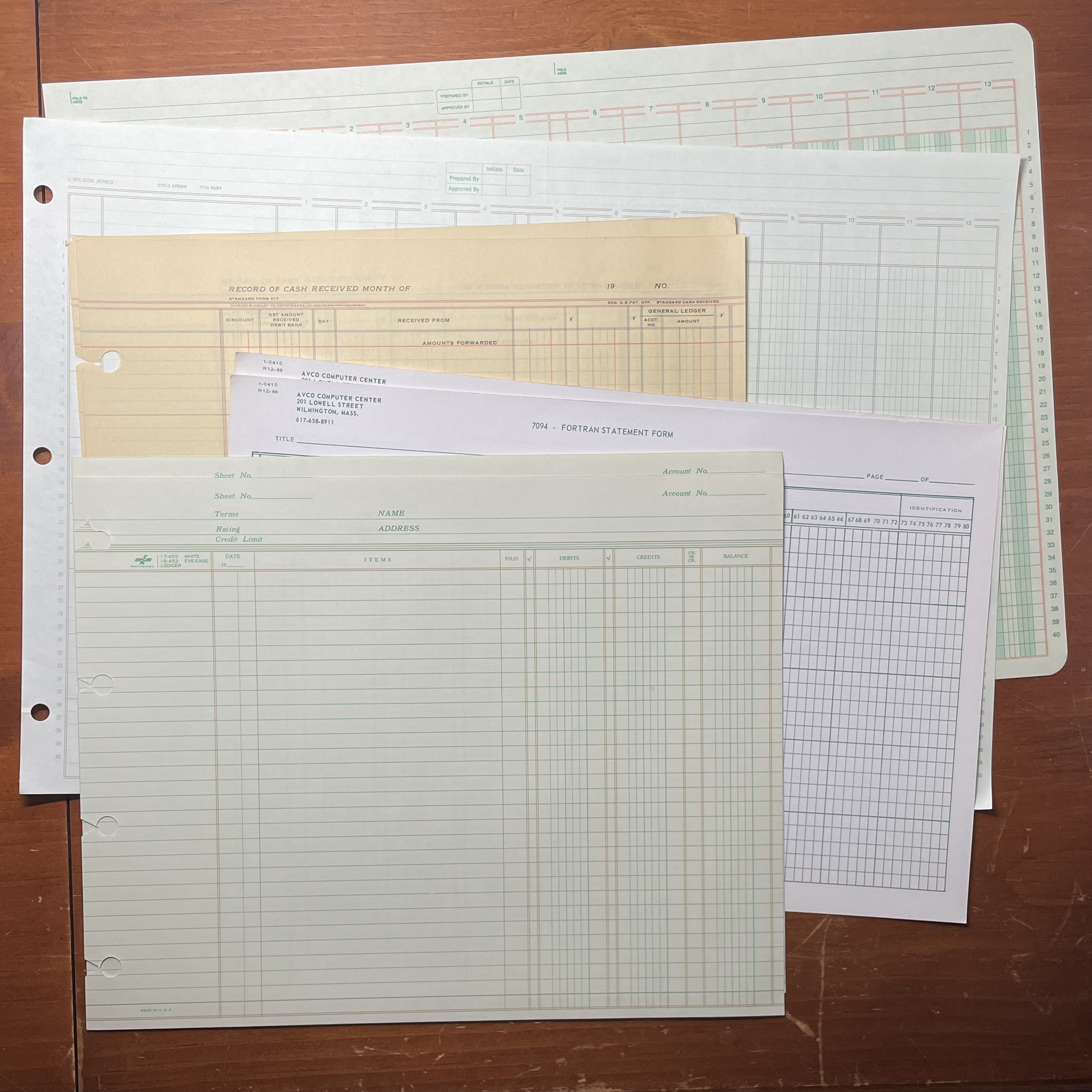 Vintage Paper Lot - Full Sheets, Variety, Blank Ledger, Graph, Forms ...