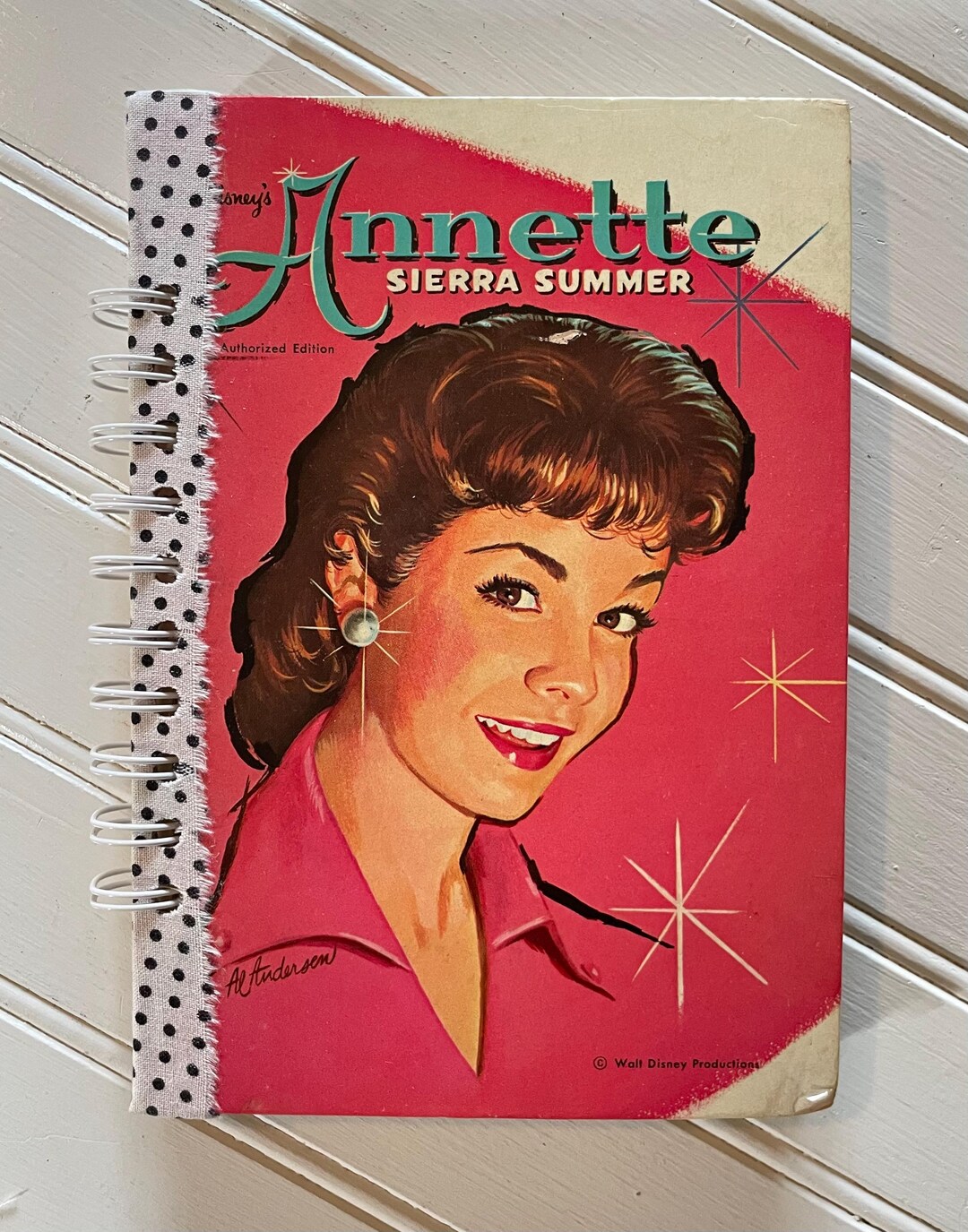Upcycled Vintage Book Journal Spiral-bound Annette - Etsy