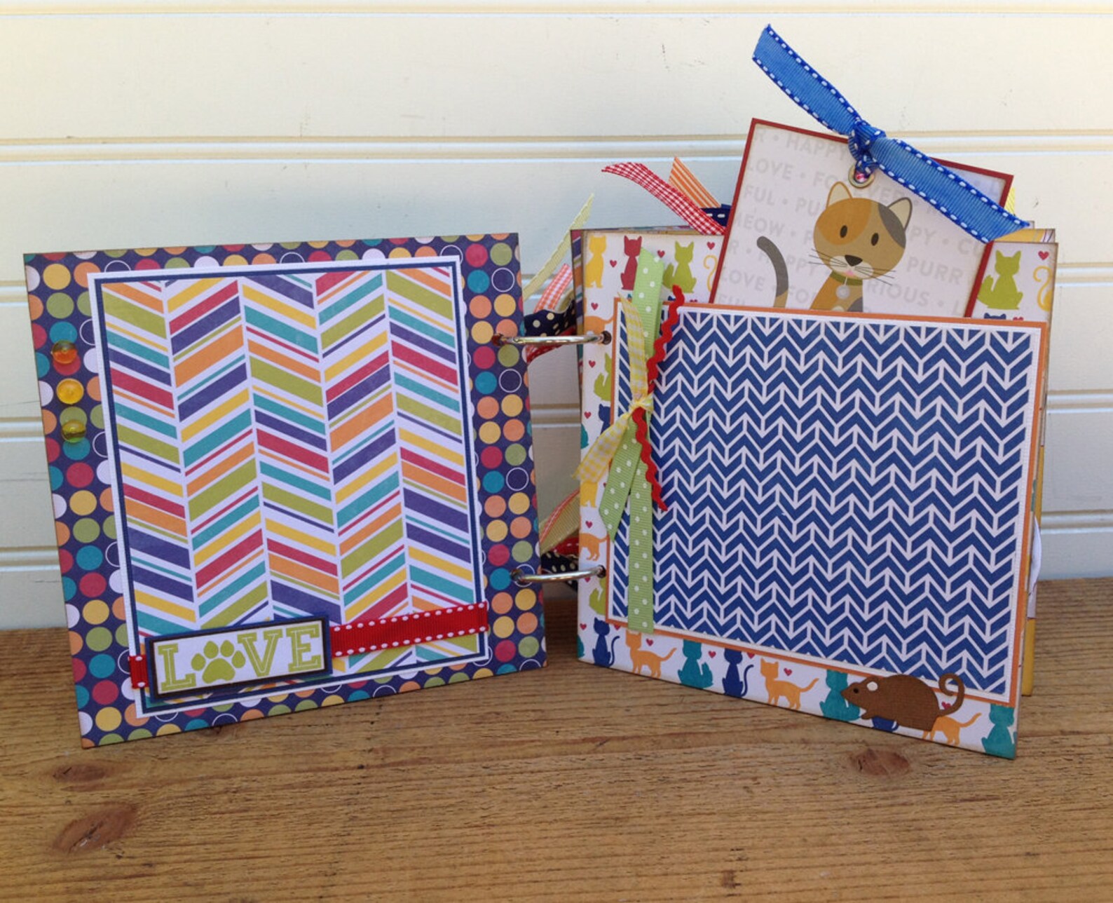 Kitty Cat Pet Scrapbook Photo Memory Book Keepsake Album Chipboard 6x6 ...