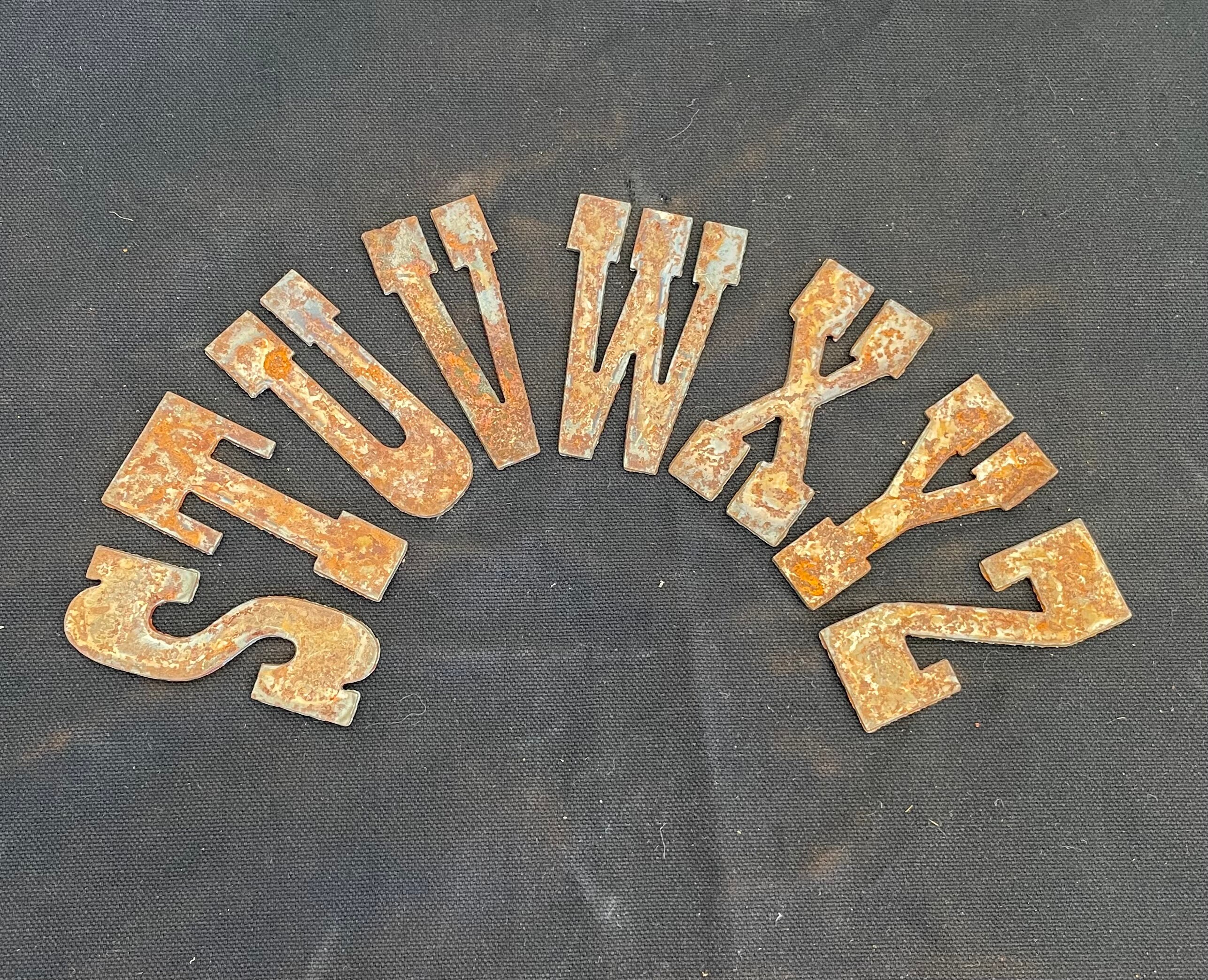 Rusty Metal Alphabet Letters, 3 Inch Tall Letters, Rustic Decor, Craft ...