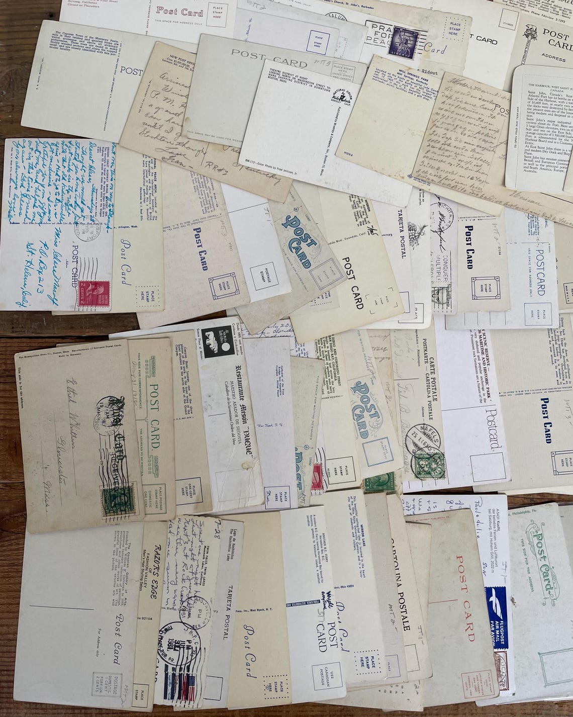 Vintage Postcard Lot of 100 - 1970s and Earlier - Etsy